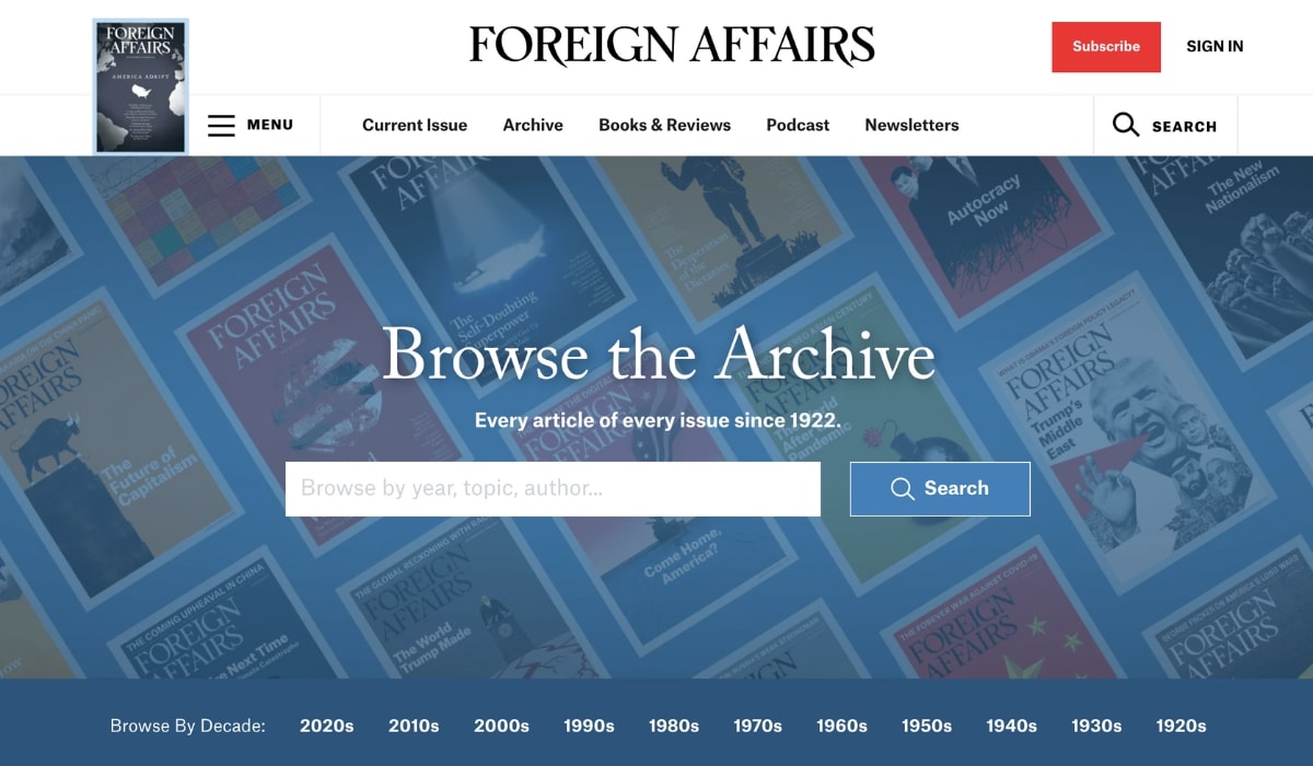 Foreign Affairs Magazine: Taking a Niche Product and Punching Above Its ...